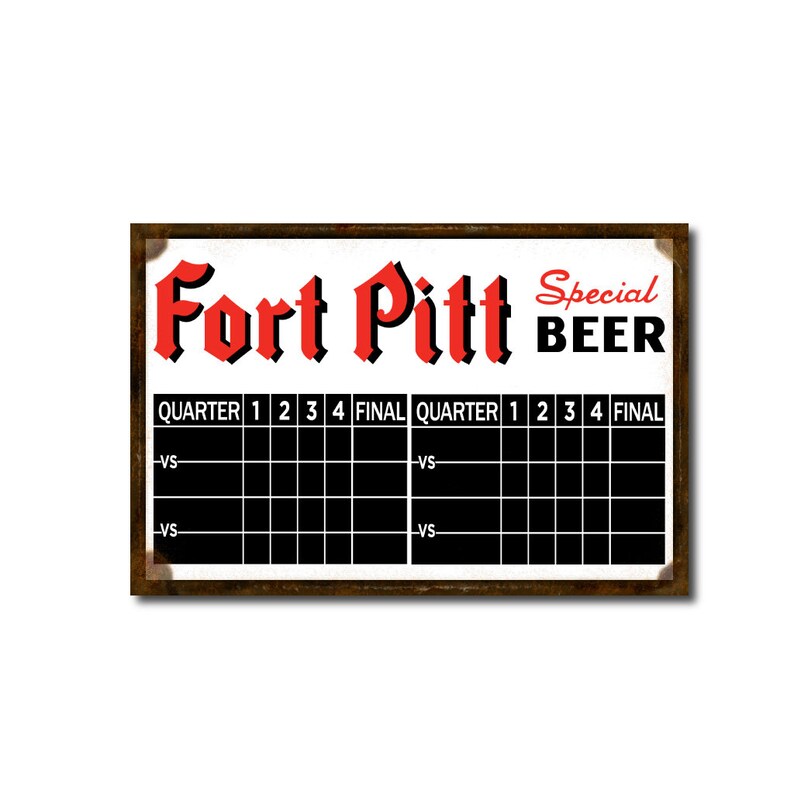 Fort Pitt Beer Scoreboard Replica 1940's Bar/tavern - Etsy