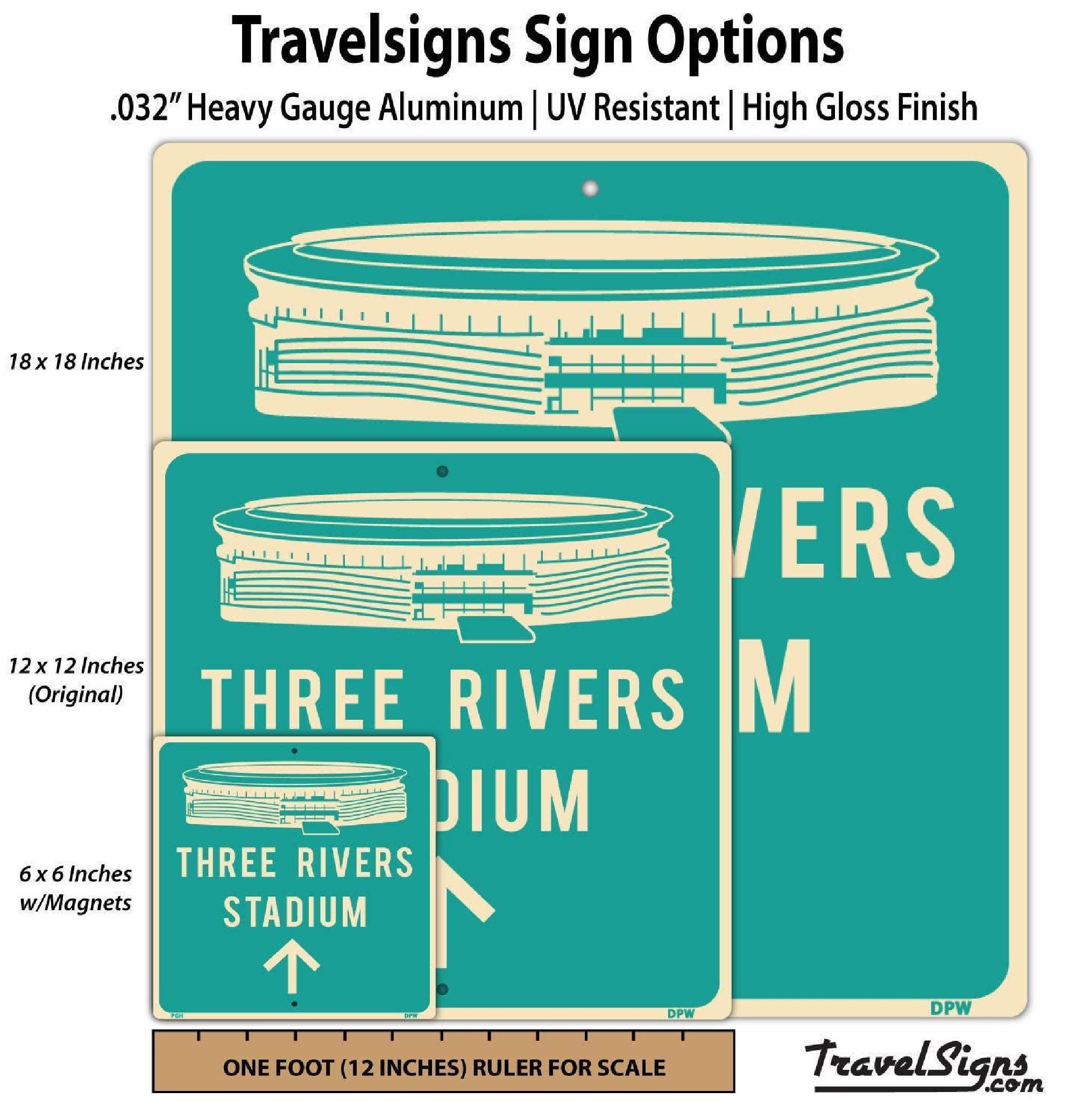 Three Rivers Stadium Sign: Pittsburgh Steelers Retro Metal Wall Art - Etsy