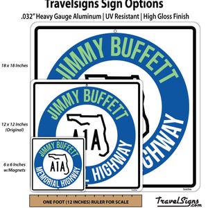 Florida A1A Jimmy Buffett Memorial Highway Sign - Etsy