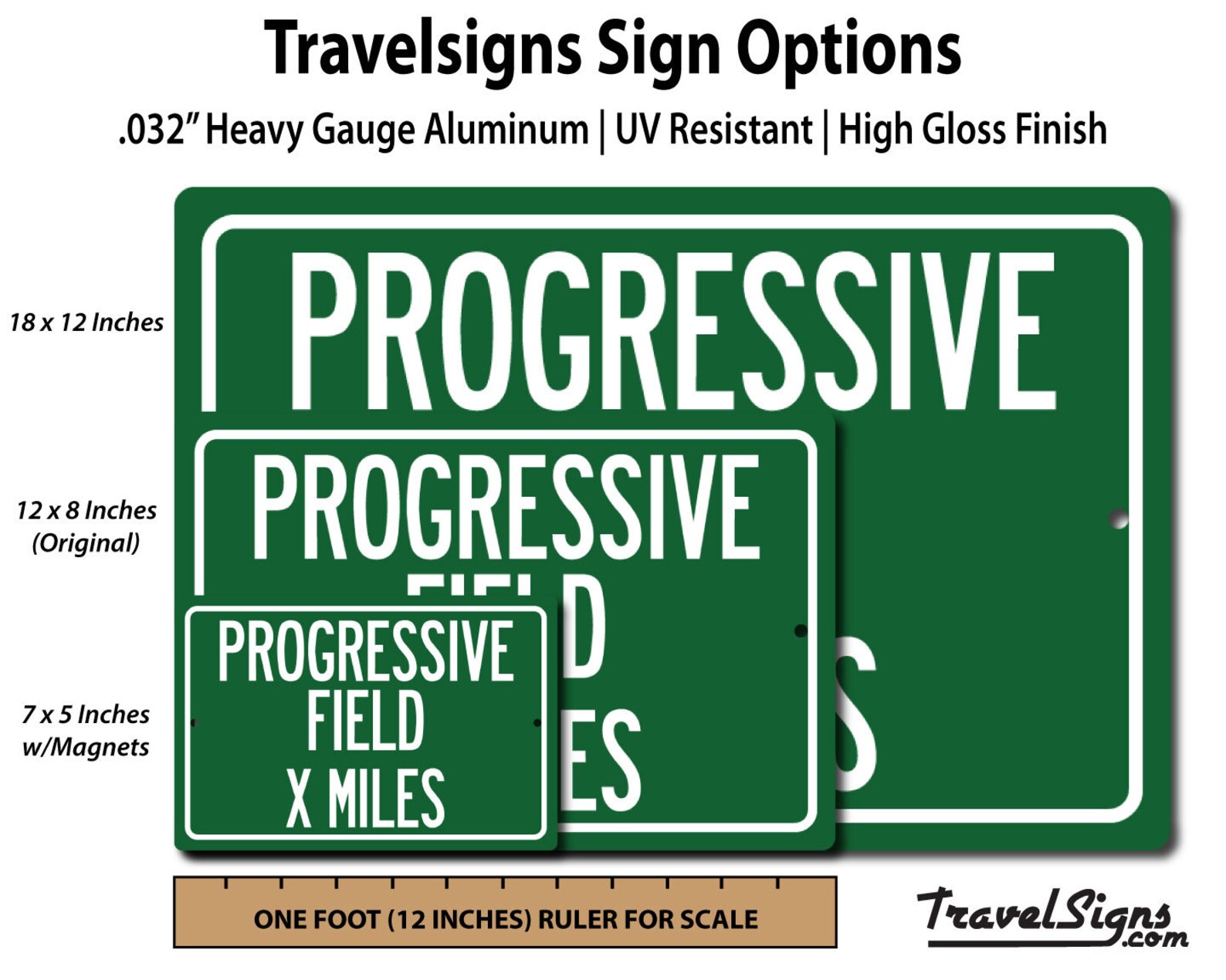 Personalized Highway Distance Sign To: Progressive Field Home | Etsy