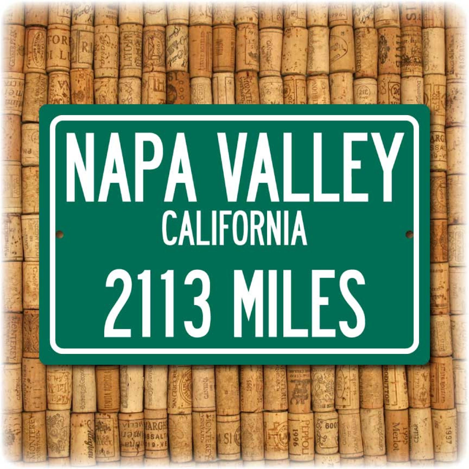 Personalized Highway Distance Sign To: the Napa Valley - Etsy