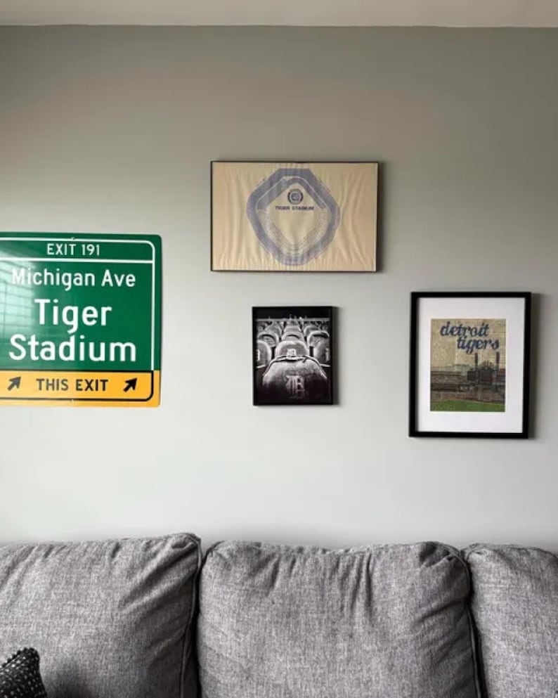 Tiger Stadium Exit Sign: Detroit Baseball, Personalized Aluminum Wall ...