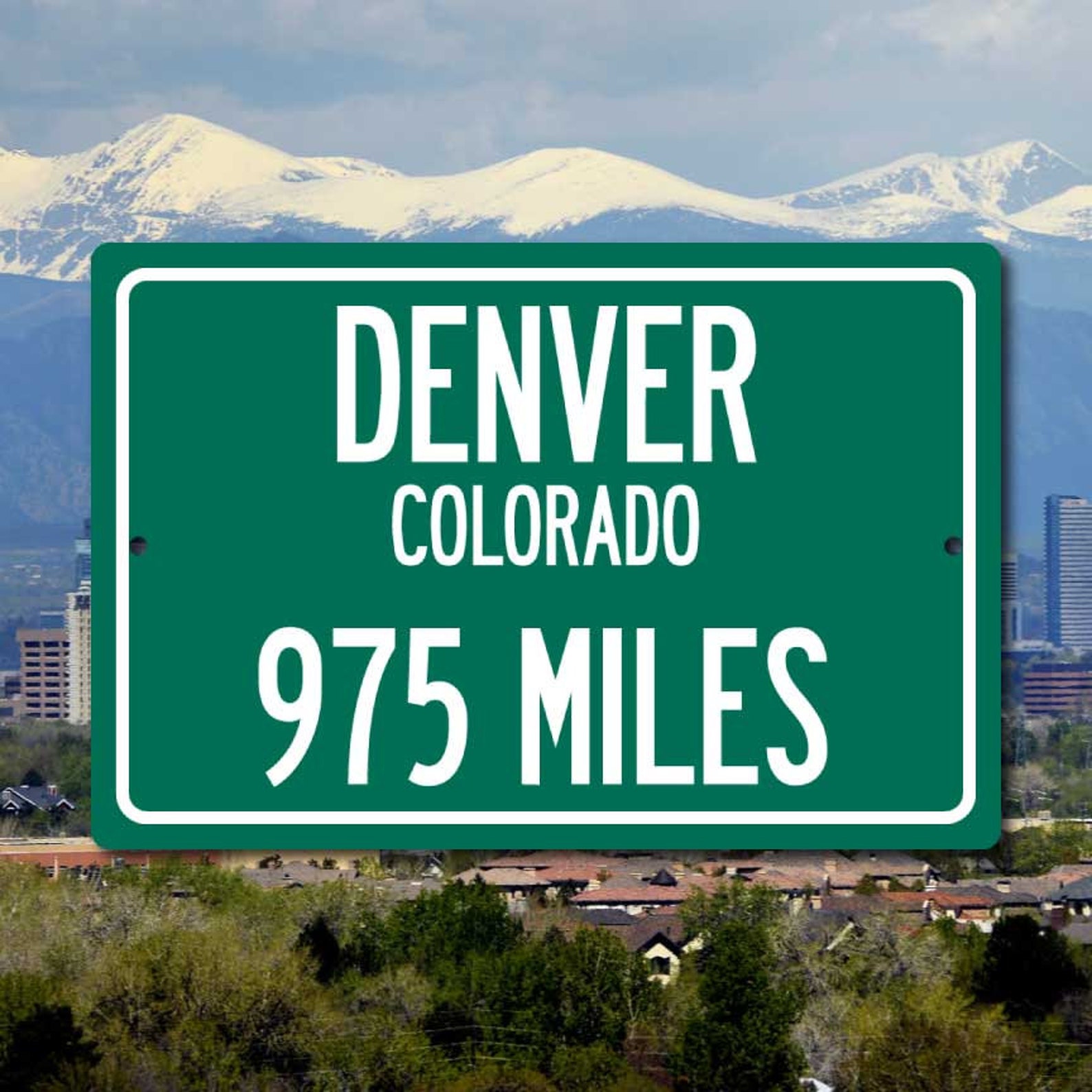 Personalized Highway Distance Sign To: Denver Colorado the - Etsy