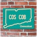 Personalized Connecticut Town Line Sign COS COB Shown - Etsy