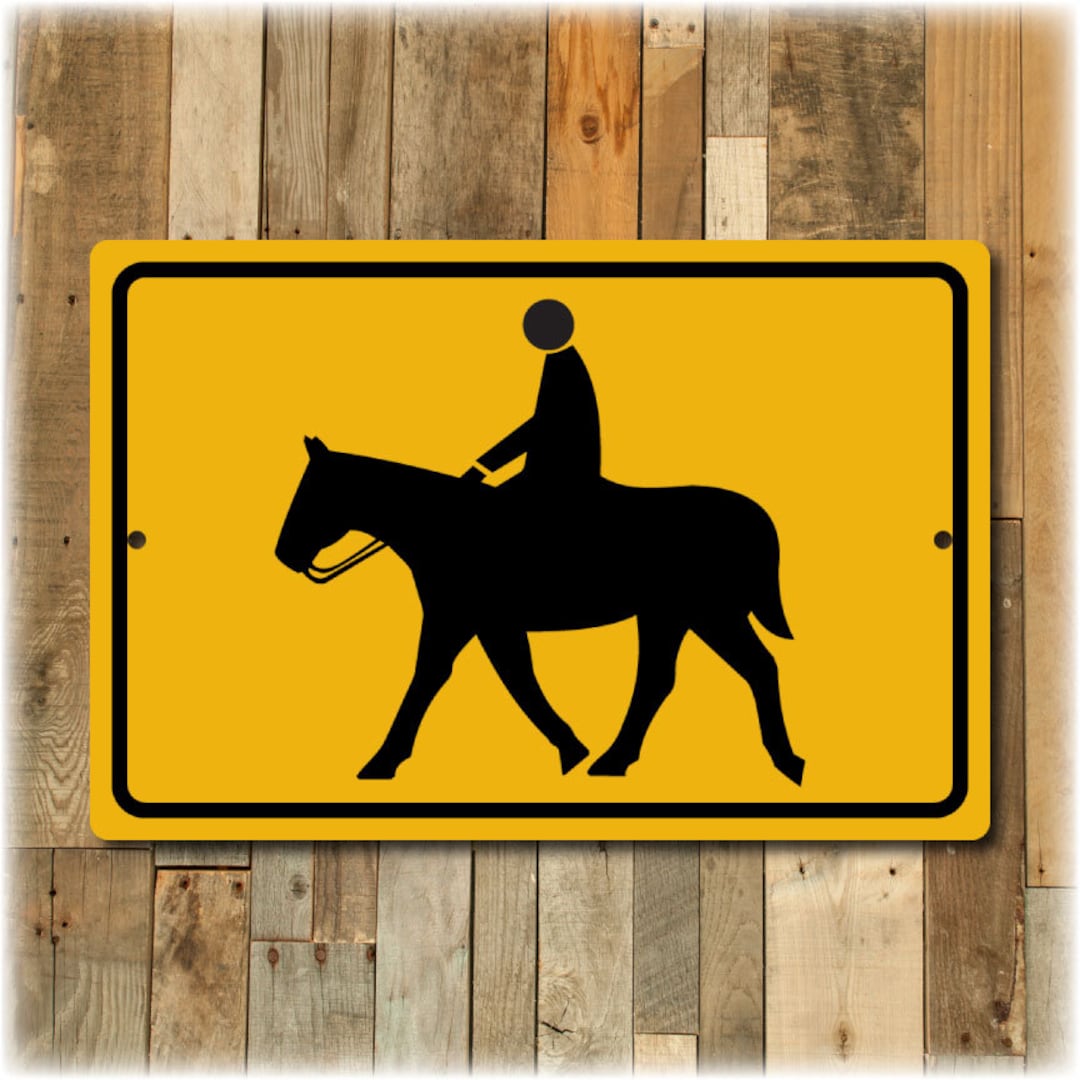Horse Riding Warning DOT Street Sign - Etsy