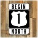 Key West - Begin US 1 North Highway Sign - Etsy