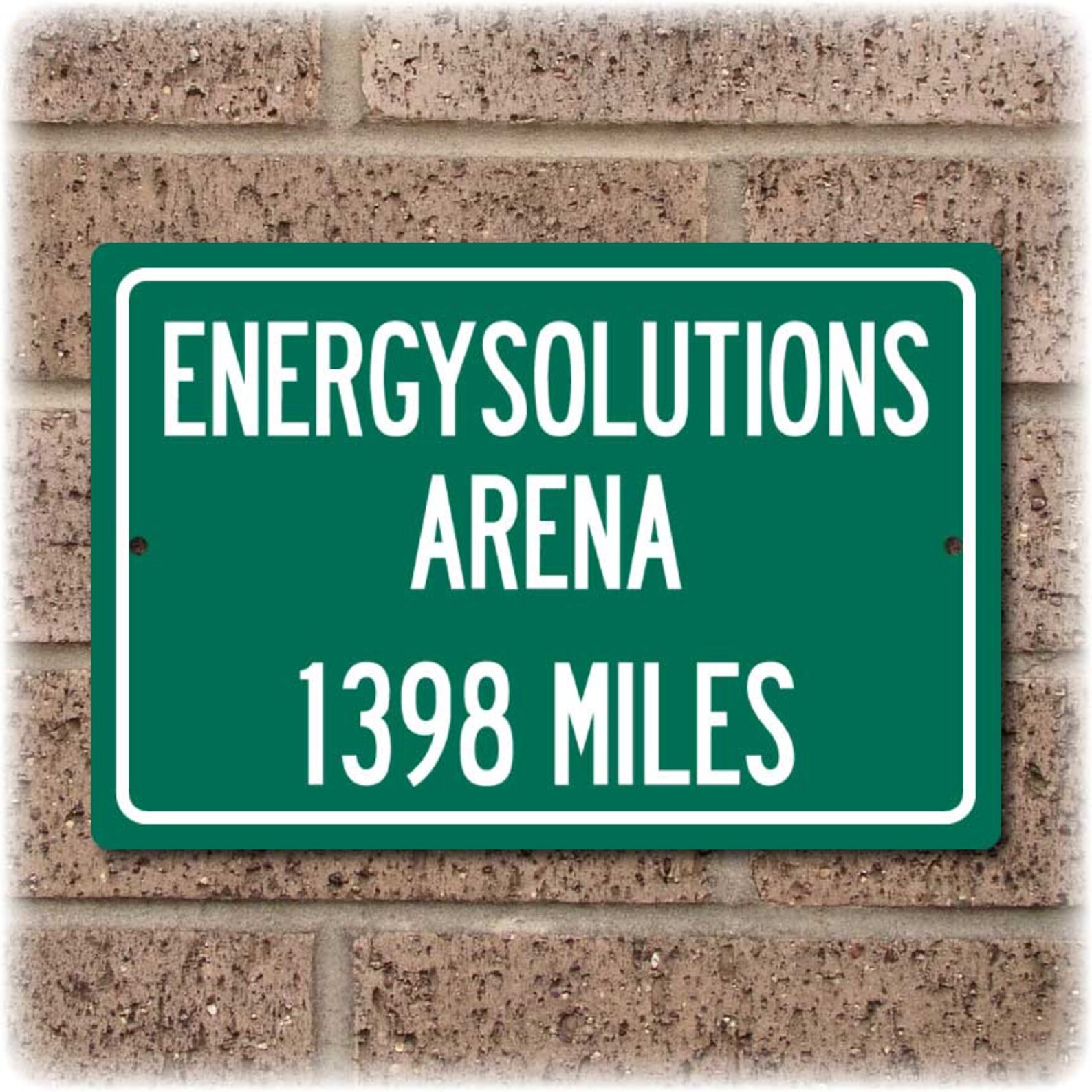 Personalized Highway Distance Sign To: Energysolutions Arena - Etsy