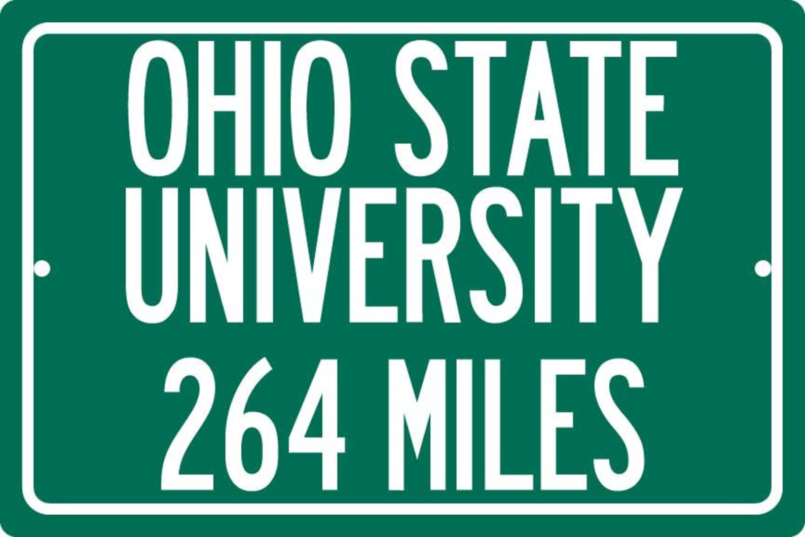 Personalized University Highway Distance Sign Ohio State - Etsy
