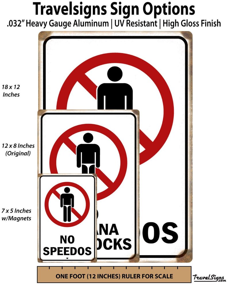 No Speedos / No Banana Hammocks - Pool Sign - Etsy