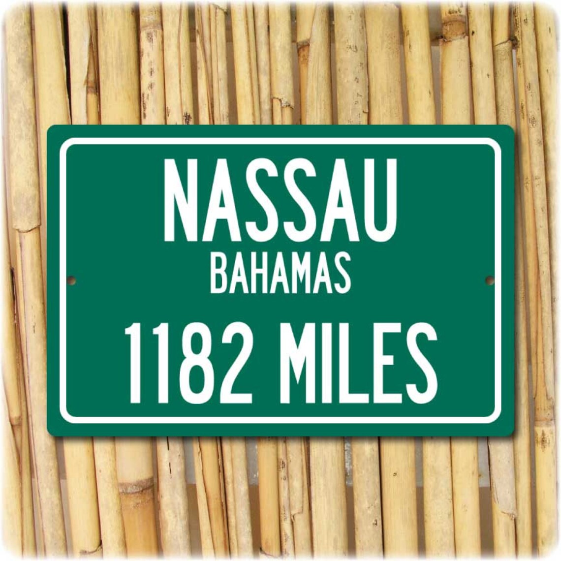 Nassau Bahamas Personalized Distance Sign - Etsy