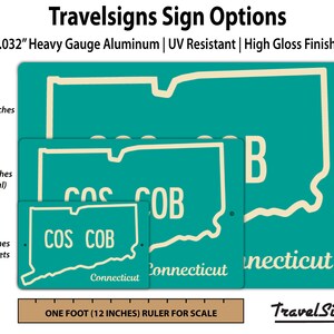 Personalized Connecticut Town Line Sign (COS COB Shown) - Etsy