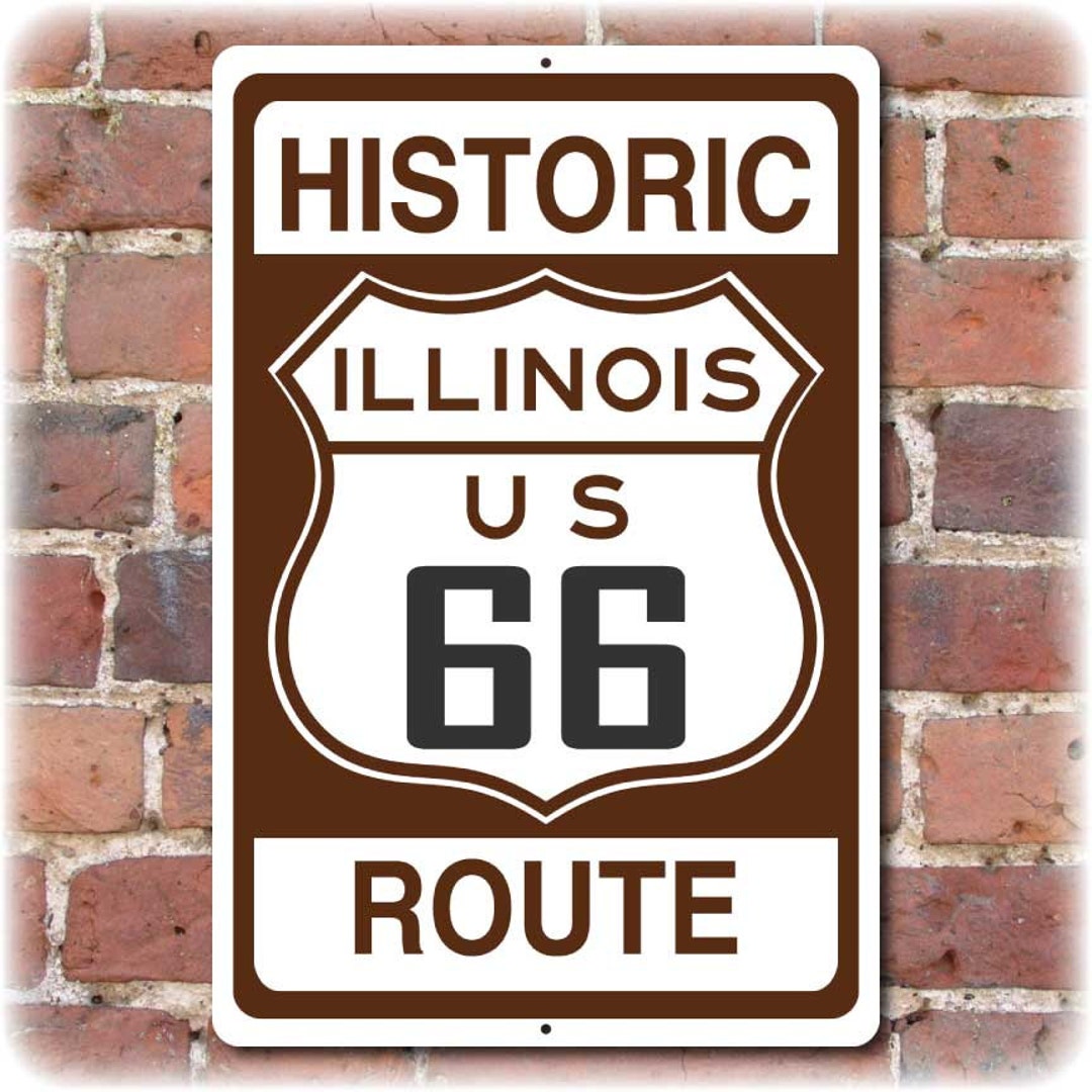 Illinois Historic Route 66 Sign (18" X 12") - Etsy