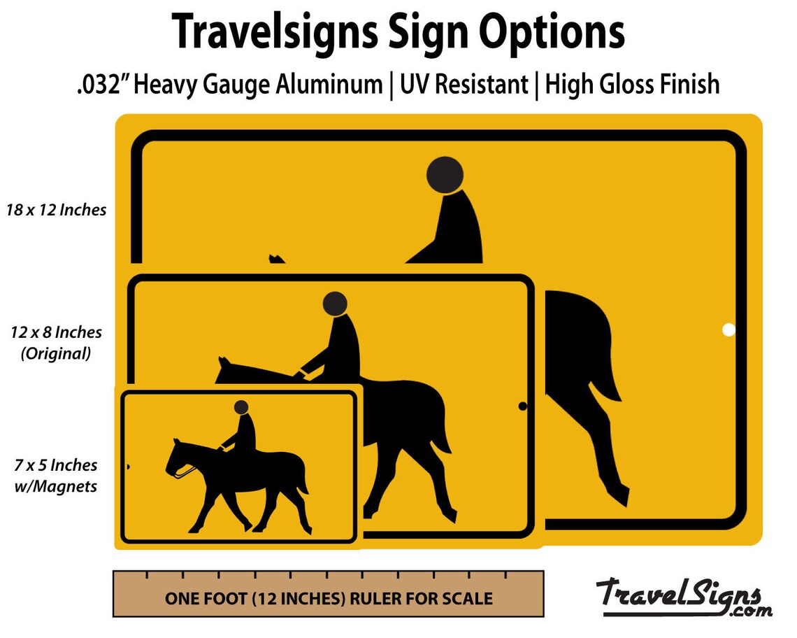 Horse Riding Warning DOT Street Sign - Etsy