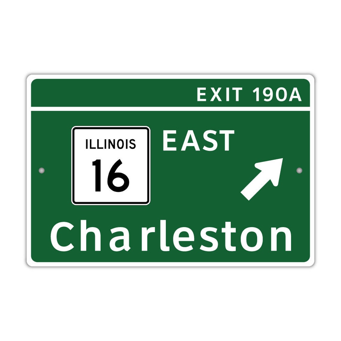 Eastern Illinois I-57 Exit Sign Replica - Etsy