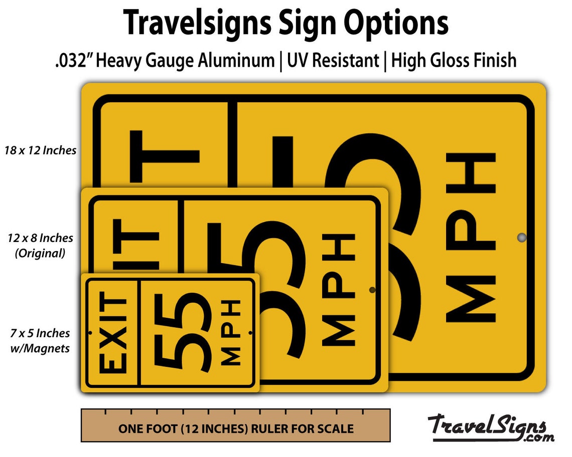 Personalized Exit Speed Limit Street Sign - Etsy