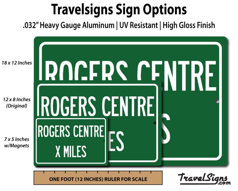 Personalized Highway Distance Sign To: Rogers Centre Home of - Etsy