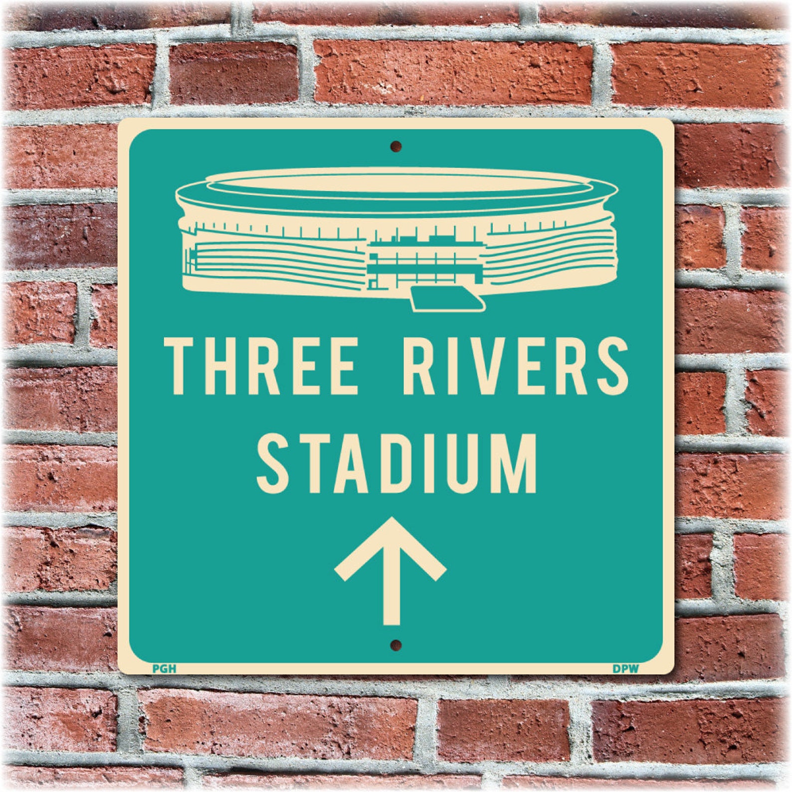 Three Rivers Stadium Direction Sign, Previous Home of the Pittsburgh ...