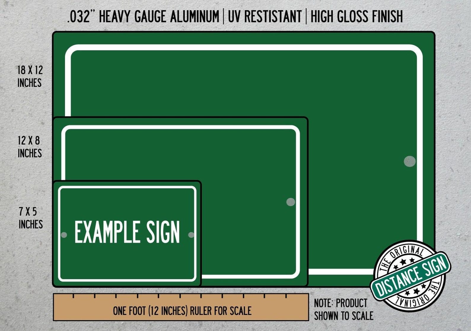 Personalized Highway Aluminum Distance Sign To: Denver, Colorado - the ...