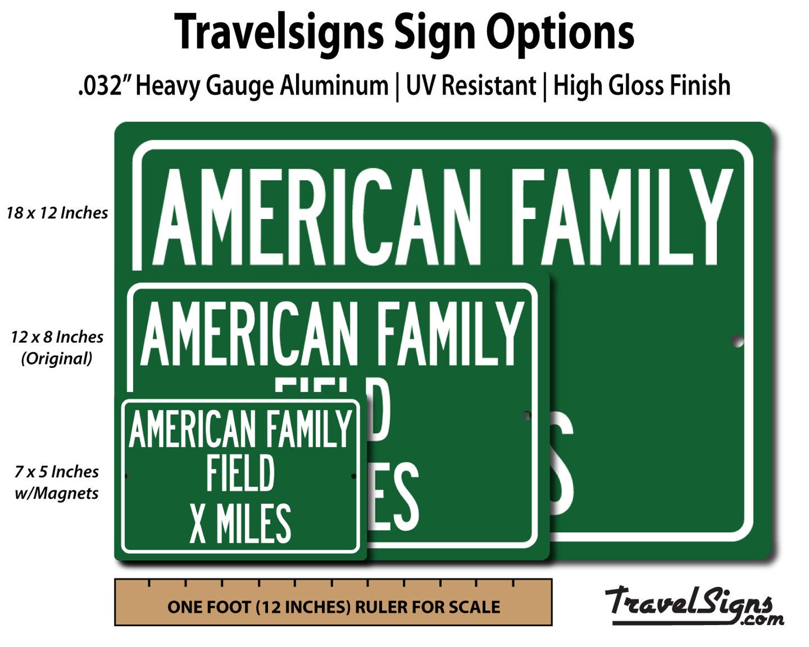 Personalized Highway Distance Sign To: American Family Field | Etsy