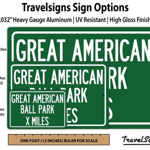 Personalized Highway Distance Sign To: Great American Ball Park, Home ...