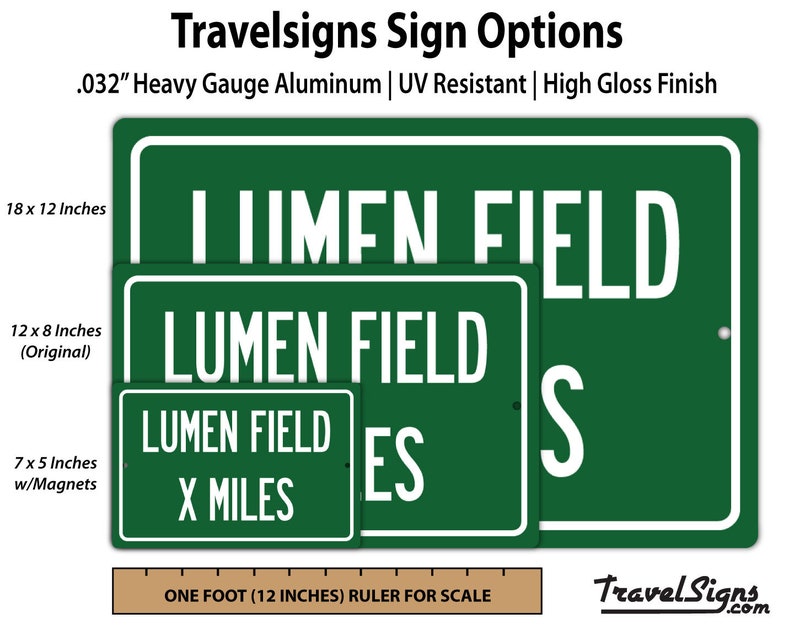 Personalized Highway Distance Sign To: Lumen Field Home of | Etsy