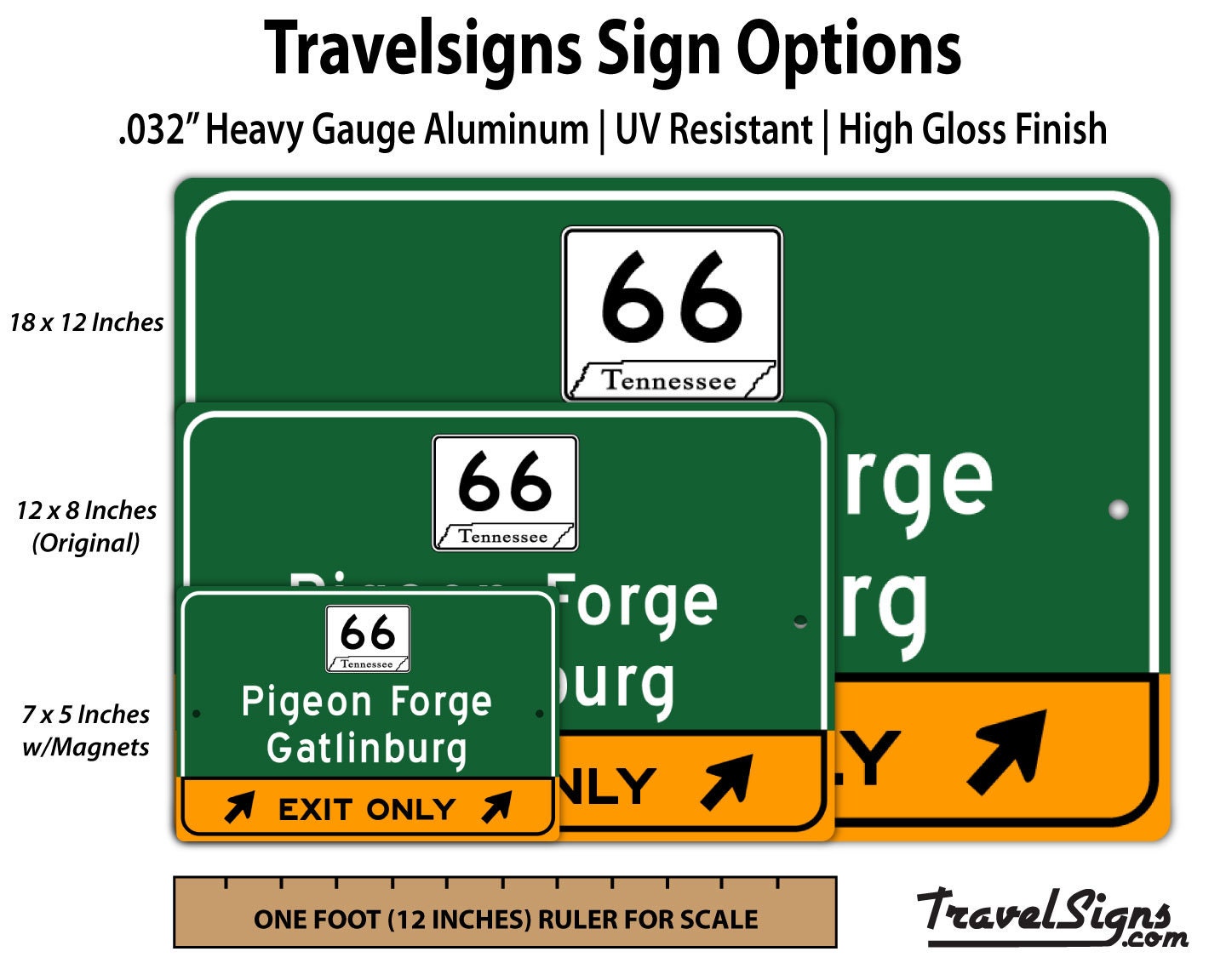 Pigeon Forge / Gatlinburg Highway Exit Sign Smoky Mountains - Etsy