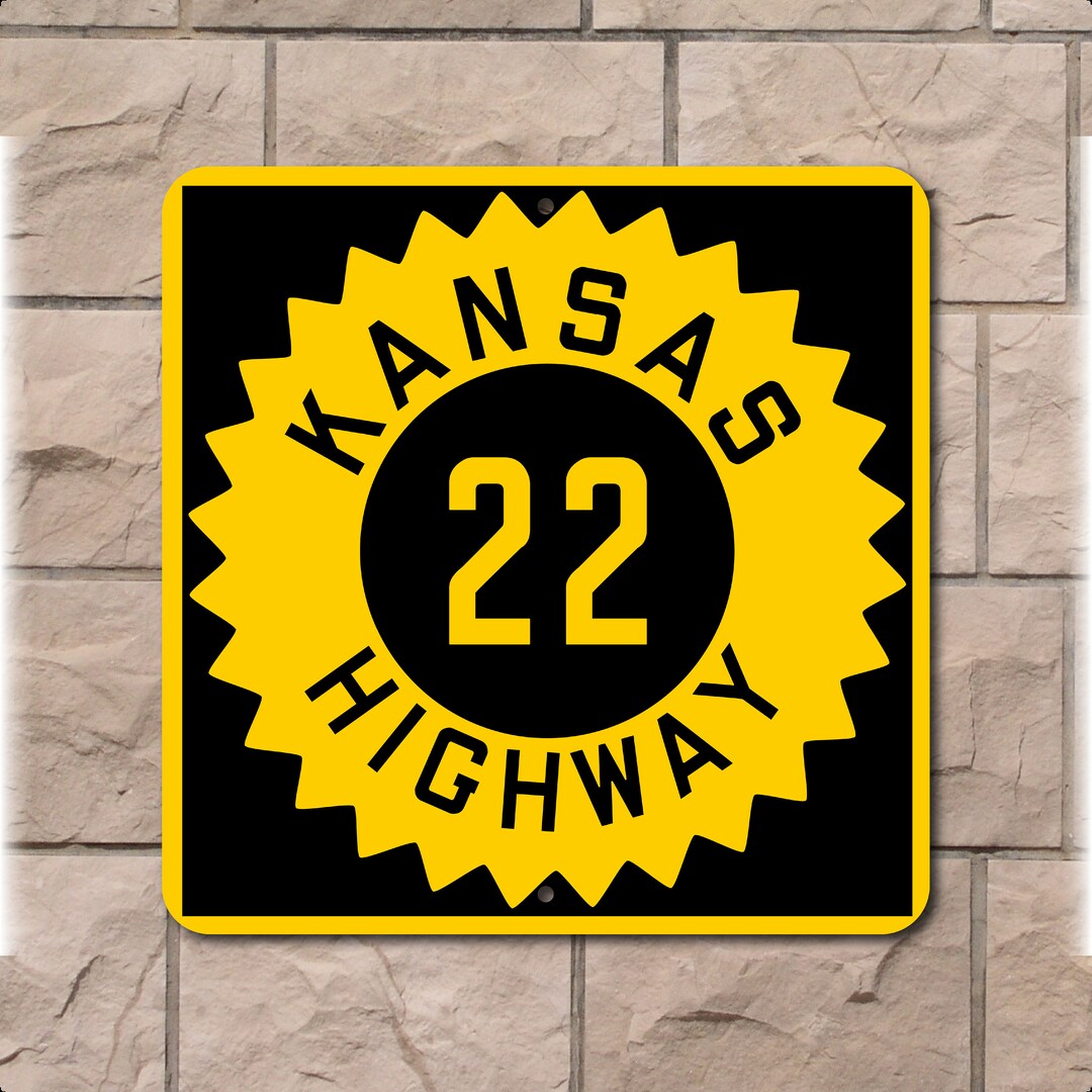Vintage Kansas Highway Sign (KS-22 Shown) - Etsy