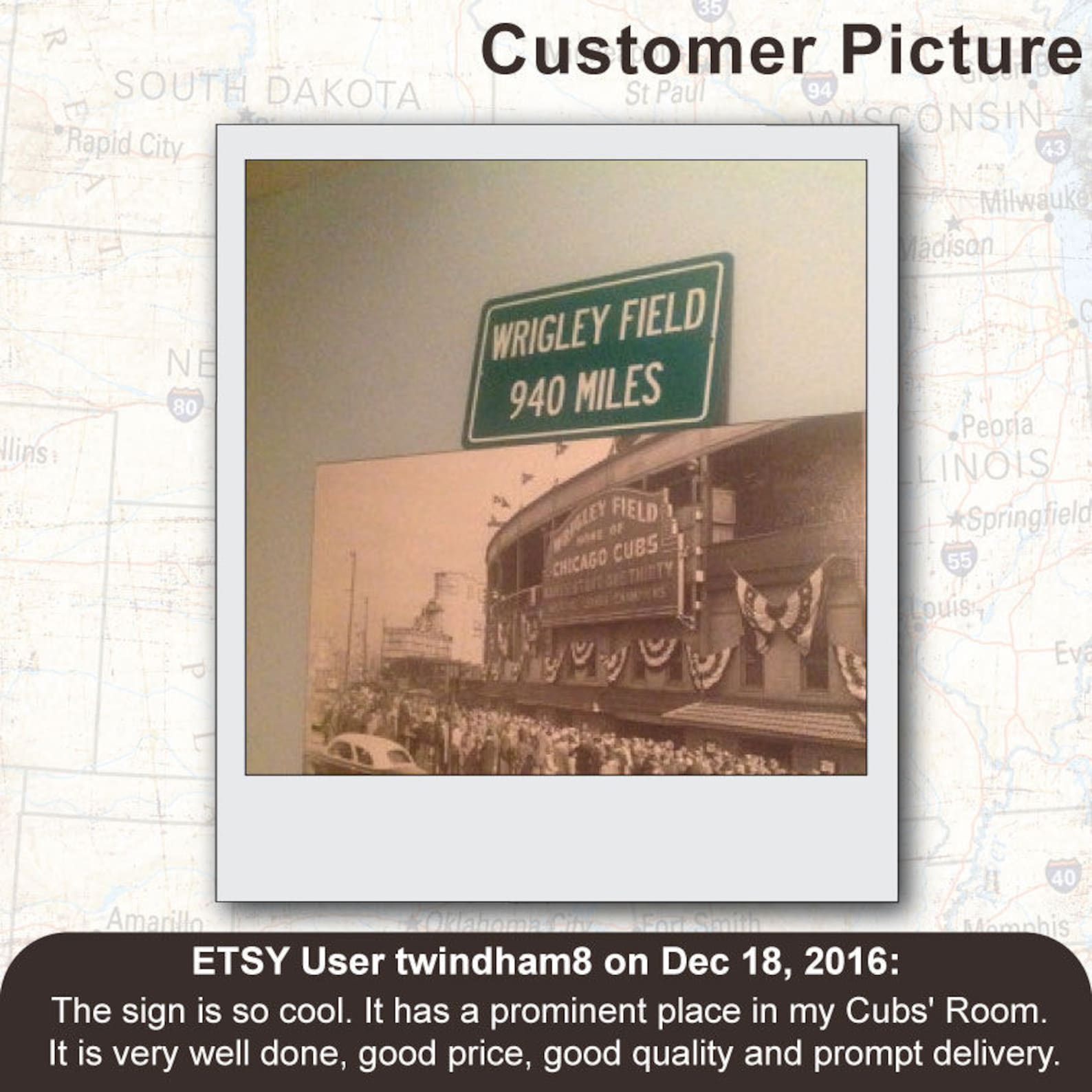 Personalized Highway Distance Sign To: Wrigley Field Home of - Etsy