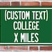 Personalized University/college Highway Distance Sign - Etsy
