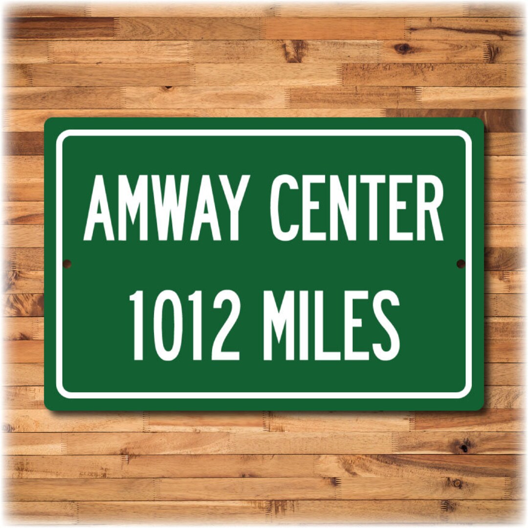 Personalized Highway Distance Sign To: Amway Center, Home of the ...