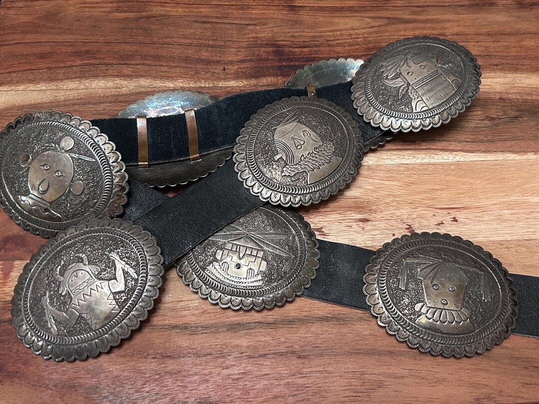 Masterpiece Vintage Navajo Hopi Design Hallmarked Large Sterling Silver ...