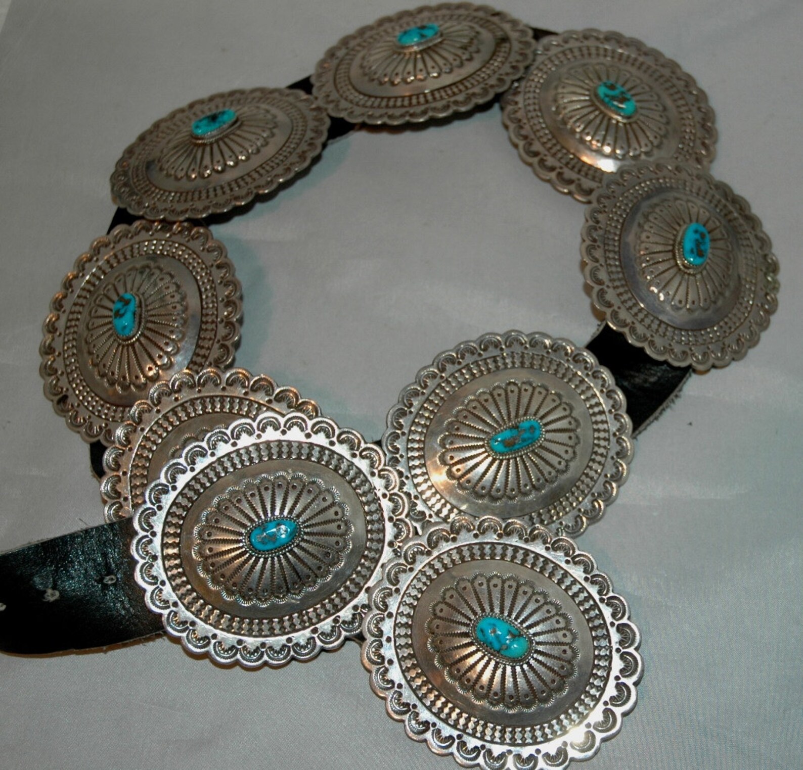 Huge Gorgeous Vintage Navajo Silversmith Chris Charley Blue - Etsy