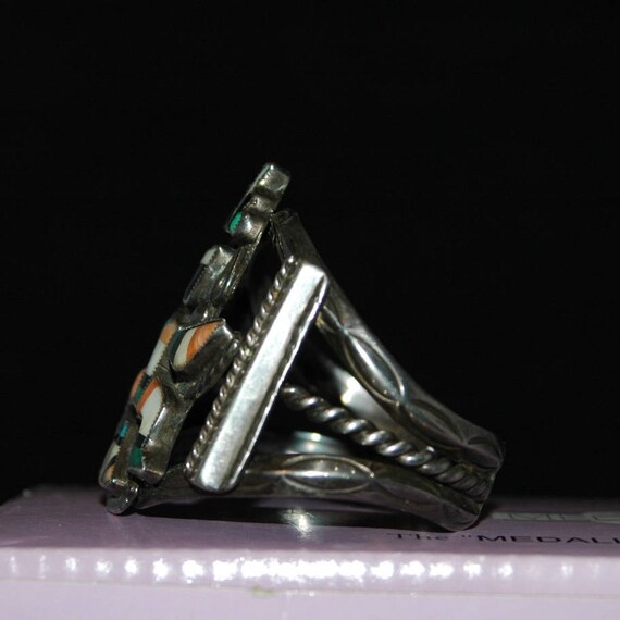 Stunning Vintage Early Zuni Knifewing Inlay Turquoise… - Gem