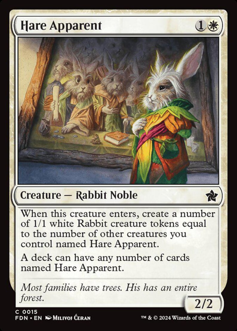 Custom TCG Card Hare Apparent - Proxy, Sleeve Ready! - Etsy