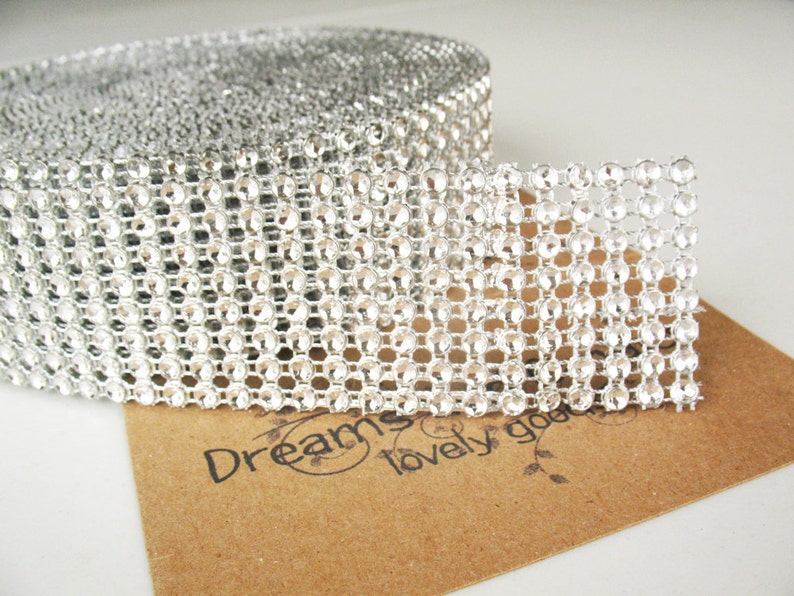 1yd Silver Rhinestone Style Trim acrylic Rhinestone 1 - Etsy