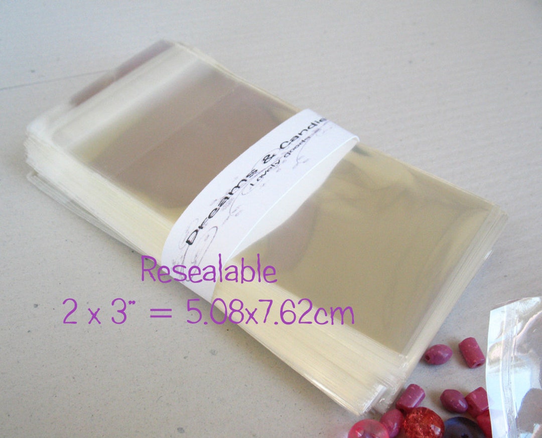 25 Resealable Cello Bags 2x3 transparent Bags food Safe Bags clear ...