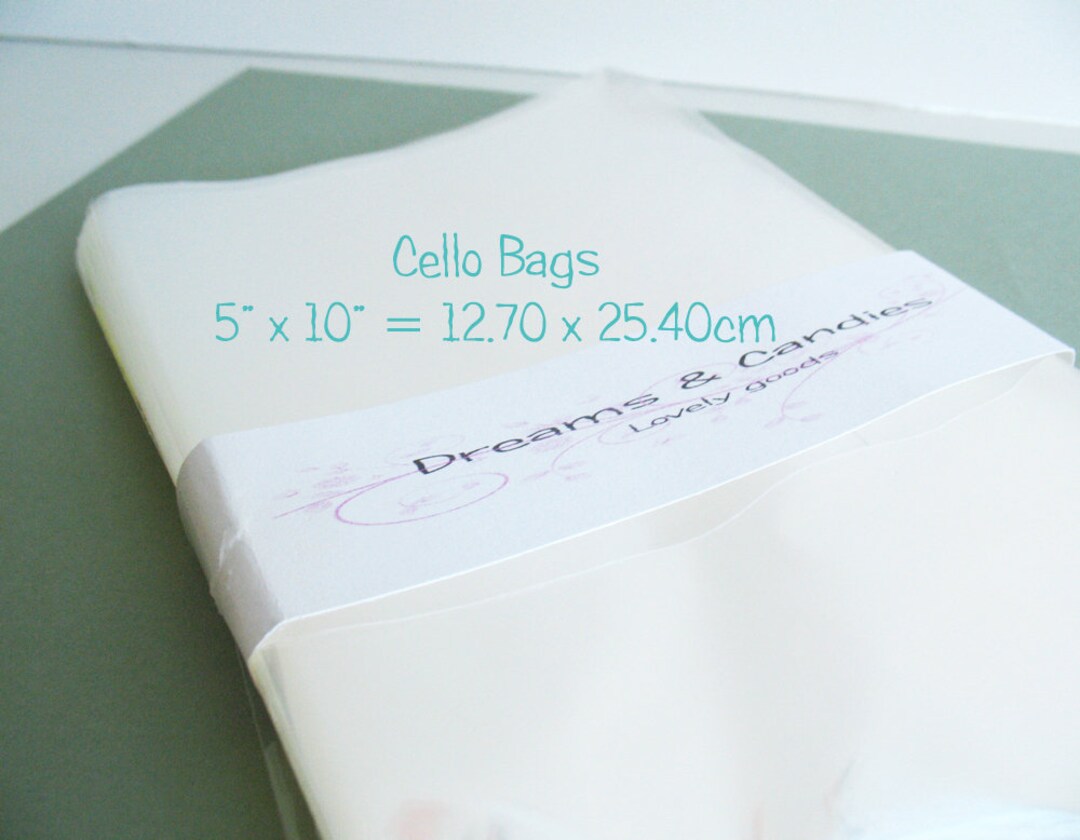 25 Clear Cello Bags 5x10" -transparent Plastic Bags -goodies Decor ...