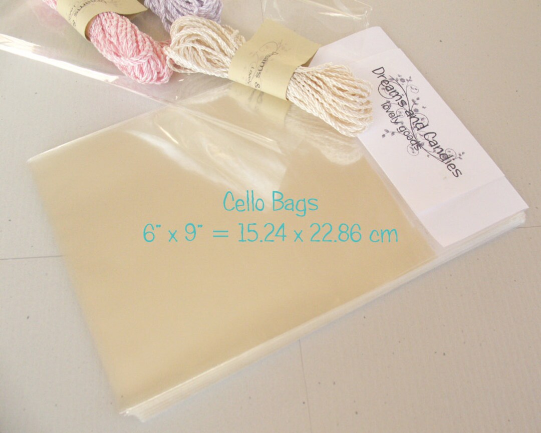 100 Clear Cello Bags 6x9