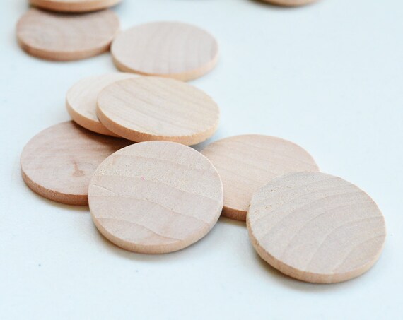 100 Unfinished Wooden Circles 1.25 Small Wooden Circles | Etsy