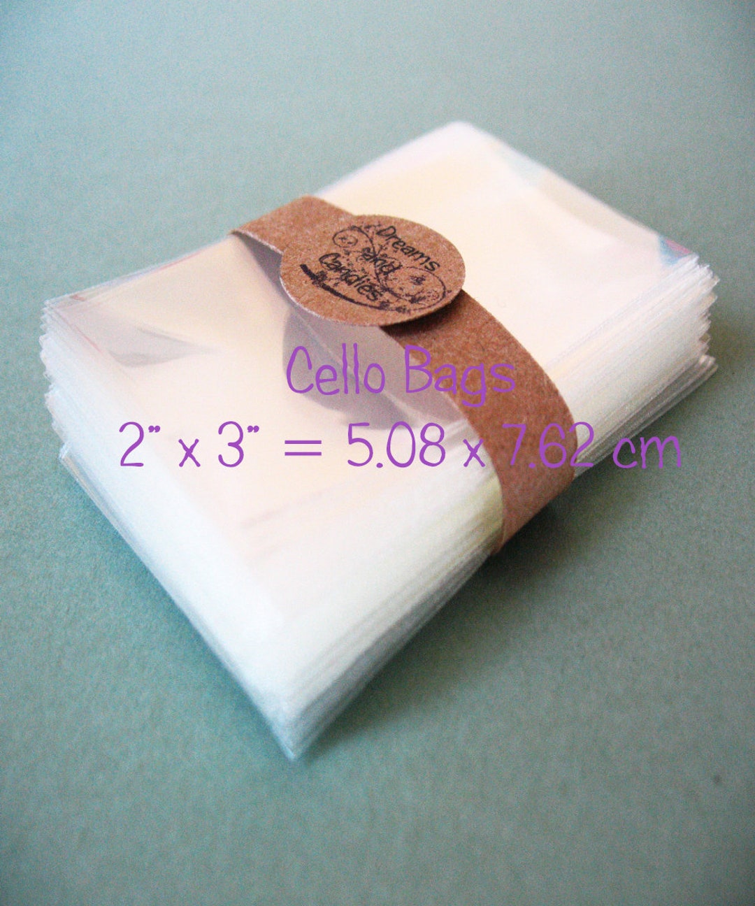50 Clear Cello Bags 2x3" -transparent Bags -food Safe Packing -plastic ...