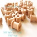 100 Miniature Wooden Spools 5/8x1/2 wooden Spools Decorative small ...