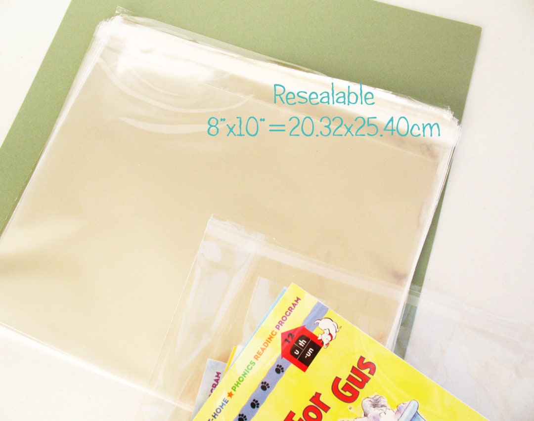150 Resealable Cello Bags 8x10