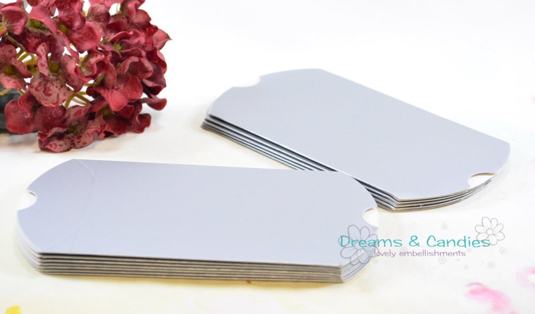 10 Silver Pillow Box semigloss Gift Party Packing small Envelopes candy ...