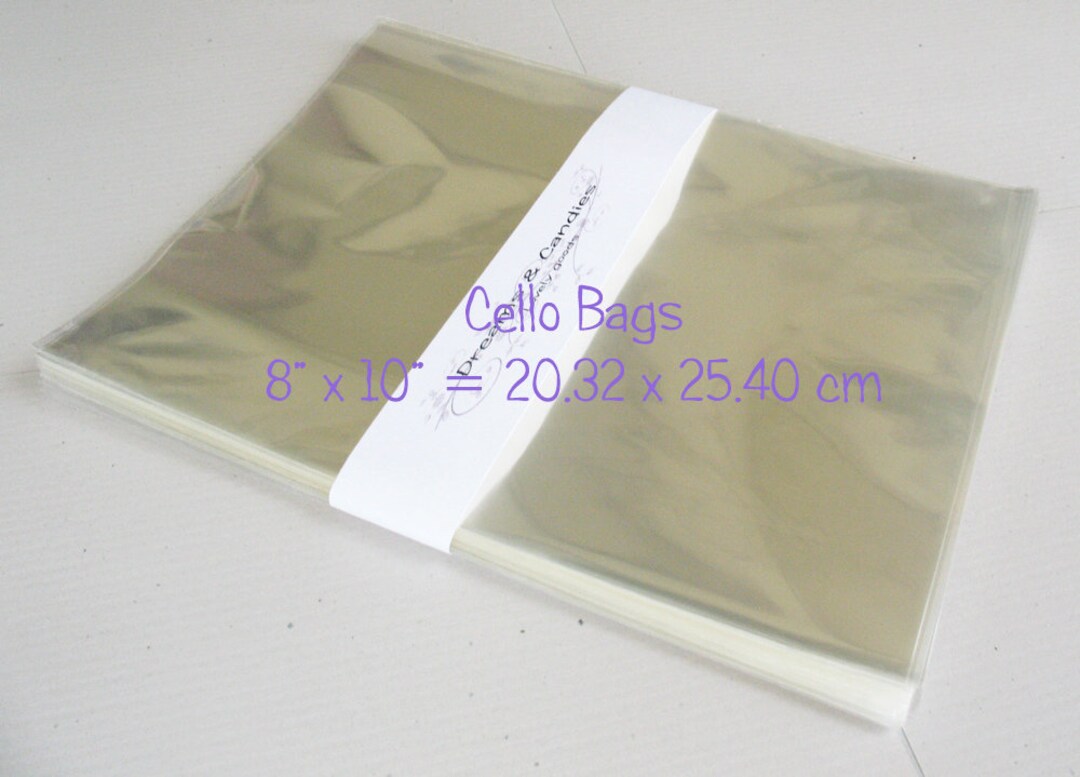25 Open Top Cello Bags 8x10" -transparent Bags -candy Packing -plastic ...