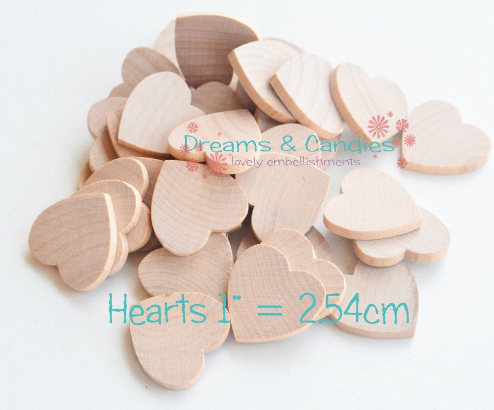 25 Miniature Wooden Hearts 1 small Wooden Hearts - Etsy