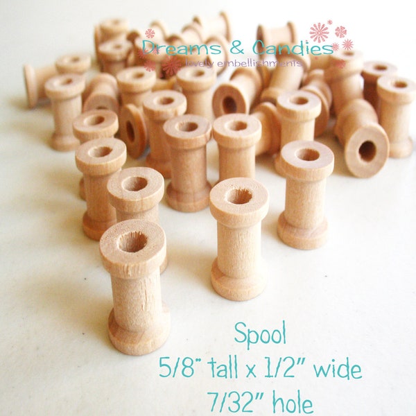 Miniature Wooden Spools - Etsy