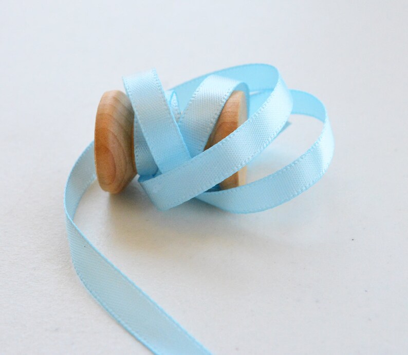5yd Blue Sateen Ribbon 1/4 Width baby Blue Ribbon wide - Etsy