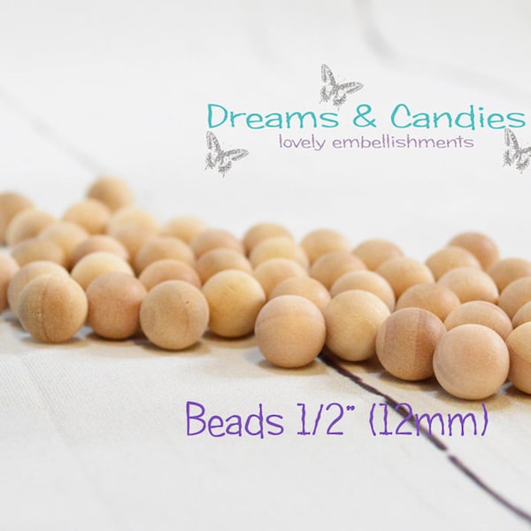 Round Wooden Beads - Etsy