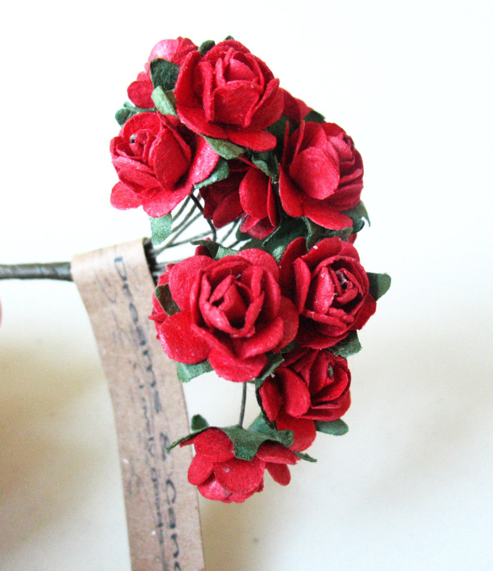 3 Red Paper Flower Branchs 36 Paper Flowers small Paper - Etsy