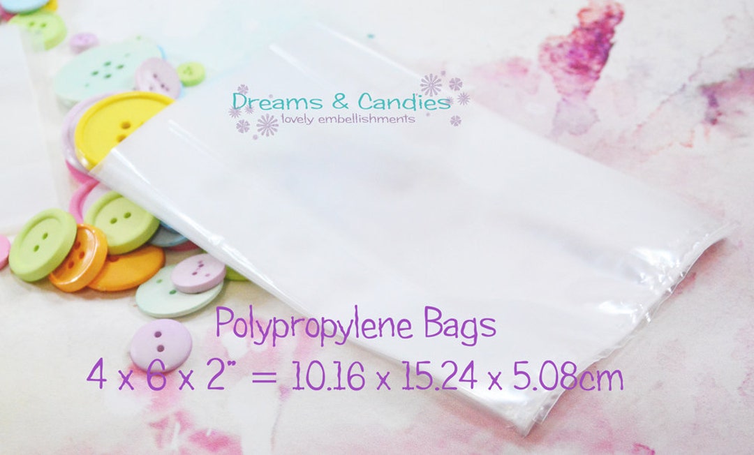 25 Clear Gusset Poly Bags 4x2x6 -baby Shower Surprise Sleeves -wedding ...